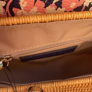 Talbots | Bags | Nwt Talbots Bag Bamboo Handle Beautiful Basket Weave ...